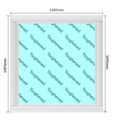 INSTALLED 1045mm (W) x 1095mm (H) PVCu StormProof Window - 1 Non ...