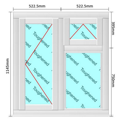 INSTALLED 1045mm (W) x 1145mm (H) PVC u StormProof Window - 1 Opening ...