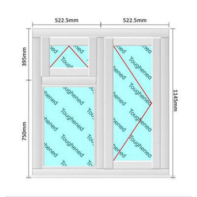 INSTALLED 1045mm (W) x 1145mm (H) PVCu StormProof - 1 Opening Window ...
