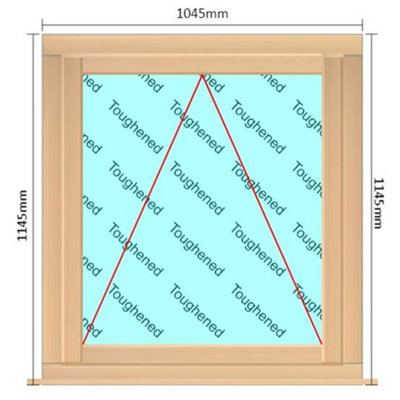 INSTALLED 1045mm (W) x 1145mm (H) Wooden Stormproof Window - 1 Window ...