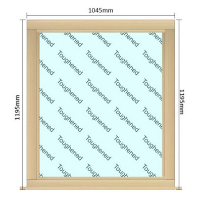 INSTALLED 1045mm (W) x 1195mm (H) Wooden Stormproof Window - 1 Window ...