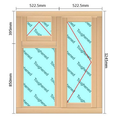 INSTALLED 1045mm (W) x 1245mm (H) Wooden Stormproof Window - 1 Opening ...