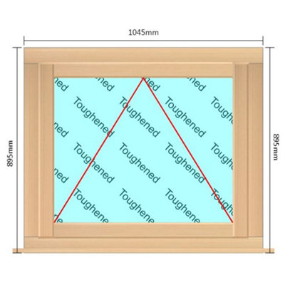 INSTALLED 1045mm (W) x 895mm (H) Wooden Stormproof Window - 1 Window ...