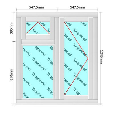 INSTALLED 1095mm (W) x 1245mm (H) PVCu StormProof - 1 Opening Window ...