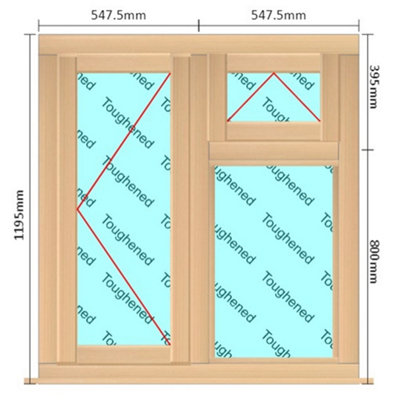 INSTALLED 1095mm (W) x 1245mm (H) Wooden Stormproof Window - 1 Opening ...