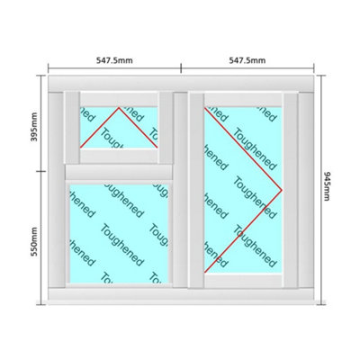 INSTALLED 1095mm (W) x 945mm (H) PVCu StormProof - 1 Opening Window ...