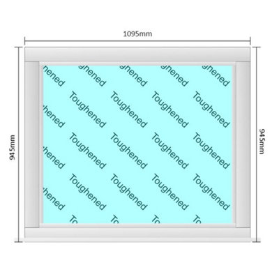 INSTALLED 1095mm (W) x 945mm (H) PVCu StormProof Window - 1 Non Opening ...