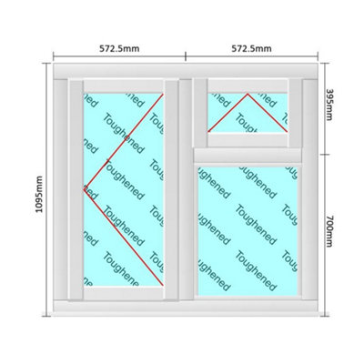 INSTALLED 1145mm (W) x 1095mm (H) PVC u StormProof Window - 1 Opening ...