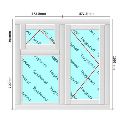 INSTALLED 1145mm (W) x 1095mm (H) PVCu StormProof - 1 Opening Window ...