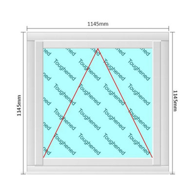 INSTALLED 1145mm (W) x 1145mm (H) PVCu StormProof Window - 1 Opening ...