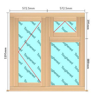 INSTALLED 1145mm (W) x 1195mm (H) Wooden Stormproof Window - 1 Opening ...