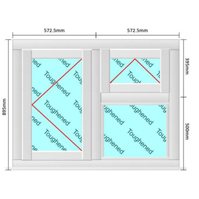 INSTALLED 1145mm (W) x 895mm (H) PVC u StormProof Window - 1 Opening ...