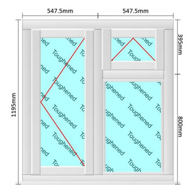 INSTALLED 1145mm (W) x 895mm (H) PVC u StormProof Window - 1 Opening ...