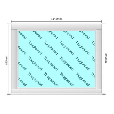 INSTALLED 1145mm (W) x 895mm (H) PVCu StormProof Window - 1 Non Opening ...
