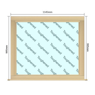 Buy INSTALLED 1145mm (W) x 995mm (H) Wooden Stormproof Window - 1 ...