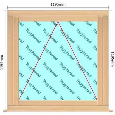INSTALLED 1195mm (W) x 1195mm (H) Wooden Stormproof Window - 1 Window ...