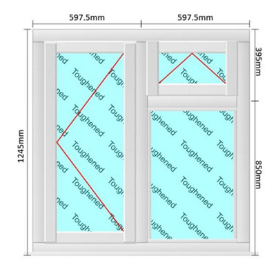 INSTALLED 1195mm (W) x 1245mm (H) PVC u StormProof Window - 1 Opening ...