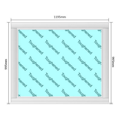 INSTALLED 1195mm (W) x 995mm (H) PVCu StormProof Window - 1 Non Opening ...