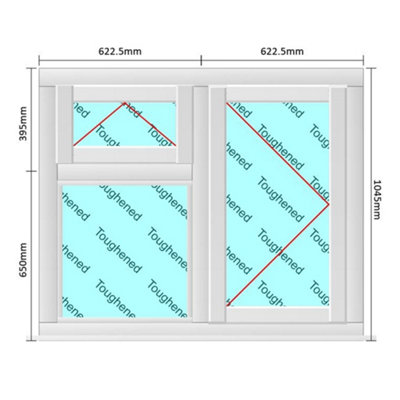 INSTALLED 1245mm (W) x 1045mm (H) PVCu StormProof - 1 Opening Window ...