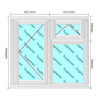 INSTALLED 1245mm (W) x 1145mm (H) PVC u StormProof Window - 1 Opening ...