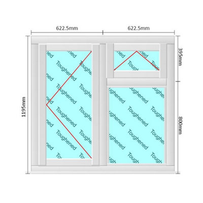 INSTALLED 1245mm (W) x 1195mm (H) PVC u StormProof Window - 1 Opening ...