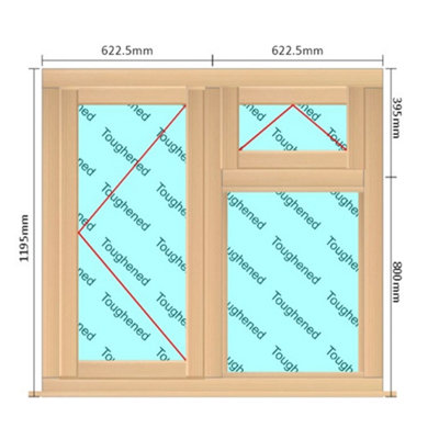INSTALLED 1245mm (W) x 1195mm (H) Wooden Stormproof Window - 1 Opening ...