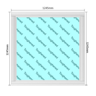INSTALLED 1245mm (W) x 1245mm (H) PVCu StormProof Window - 1 Non ...