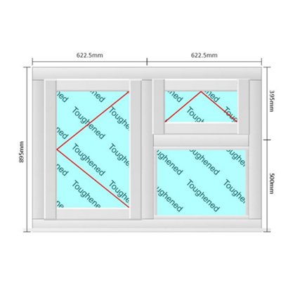 INSTALLED 1245mm (W) x 895mm (H) PVC u StormProof Window - 1 Opening ...
