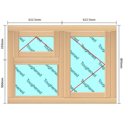 INSTALLED 1245mm (W) x 895mm (H) Wooden Stormproof Window - 1 Opening ...
