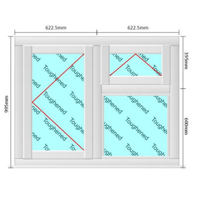 INSTALLED 1245mm (W) x 995mm (H) PVC u StormProof Window - 1 Opening ...
