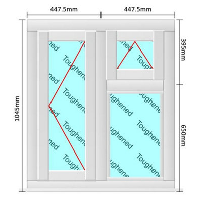 INSTALLED 895mm (W) x 1045mm (H) PVC u StormProof Window - 1 Opening ...