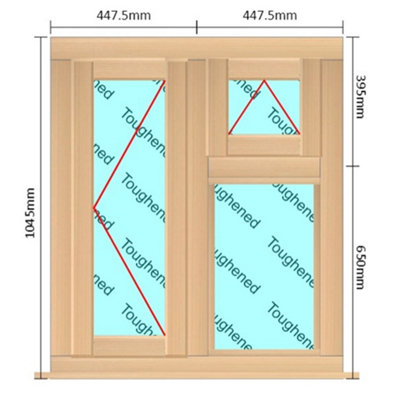 Buy INSTALLED 895mm (W) x 1045mm (H) Wooden Stormproof Window - 1 ...