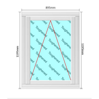 INSTALLED 895mm (W) x 1195mm (H) PVCu StormProof Window - 1 Opening ...
