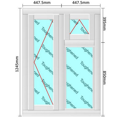 INSTALLED 895mm (W) x 1245mm (H) PVC u StormProof Window - 1 Opening ...