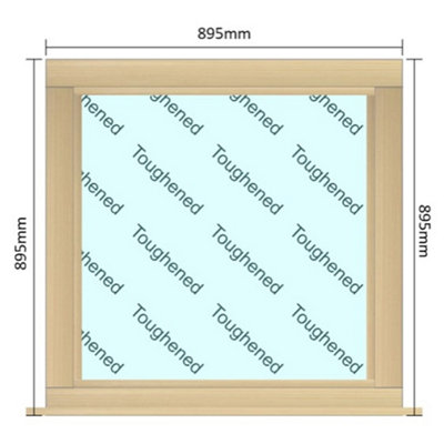 INSTALLED 895mm (W) x 895mm (H) Wooden Stormproof Window - 1 Window ...