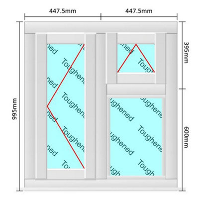 INSTALLED 895mm (W) x 995mm (H) PVC u StormProof Window - 1 Opening ...