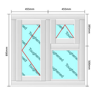 INSTALLED 910mm (W) x 895mm (H) PVCu StormProof Casement Window - 1 ...