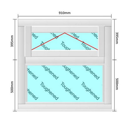 INSTALLED 910mm (W) x 895mm (H) PVCu StormProof Casement Window - 1 Top ...