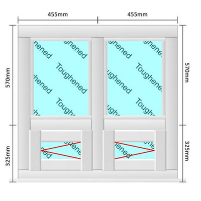 INSTALLED 910mm (W) x 895mm (H) PVCu StormProof Casement Window - 2 ...