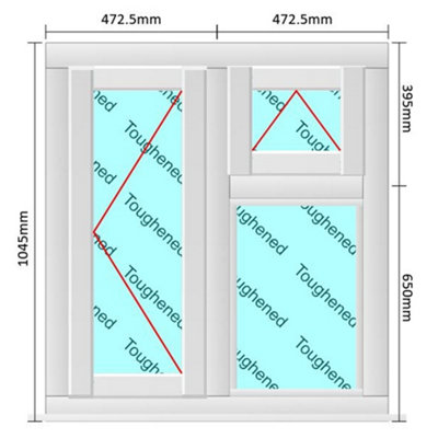 INSTALLED 945mm (W) x 1045mm (H) PVC u StormProof Window - 1 Opening ...