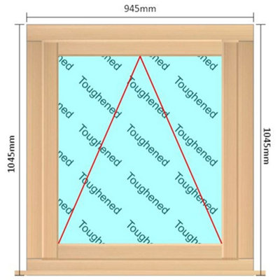 INSTALLED 945mm (W) x 1045mm (H) Wooden Stormproof Window - 1 Window ...