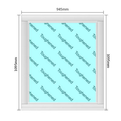 INSTALLED 945mm (W) x 1095mm (H) PVCu StormProof Window - 1 Non Opening ...
