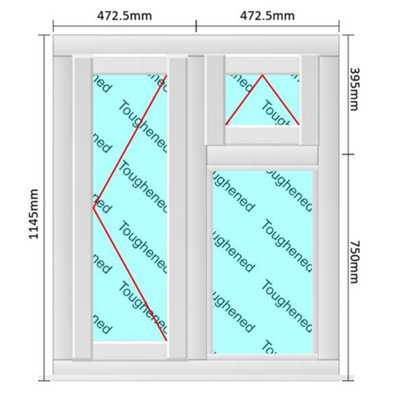INSTALLED 945mm (W) x 1145mm (H) PVC u StormProof Window - 1 Opening ...