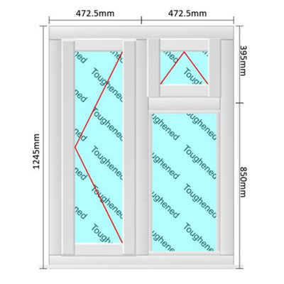 INSTALLED 945mm (W) x 1245mm (H) PVC u StormProof Window - 1 Opening ...