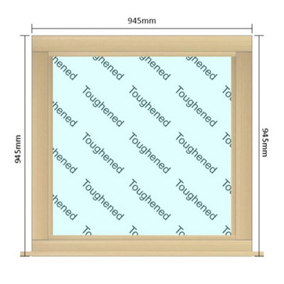 INSTALLED 945mm (W) x 945mm (H) Wooden Stormproof Window - 1 Window ...
