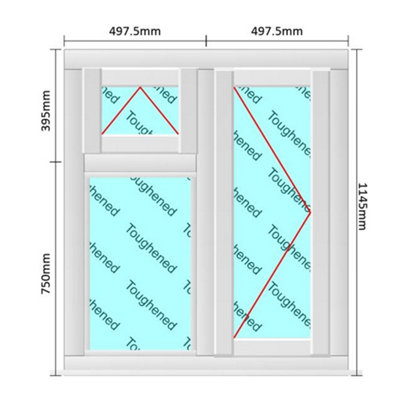 INSTALLED 995mm (W) x 1145mm (H) PVCu StormProof - 1 Opening Window ...