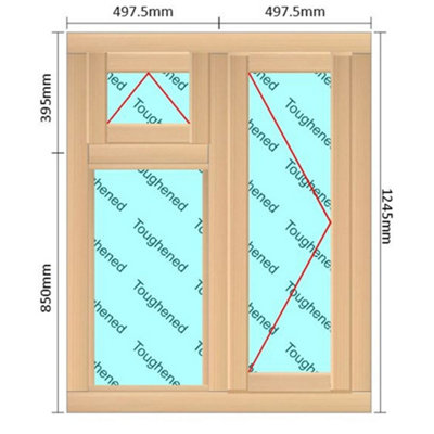 INSTALLED 995mm (W) x 1245mm (H) Wooden Stormproof Window - 1 Opening ...