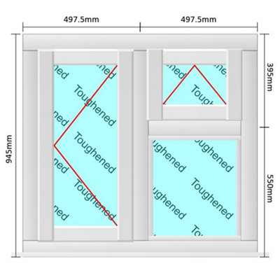 INSTALLED 995mm (W) x 945mm (H) PVC u StormProof Window - 1 Opening ...