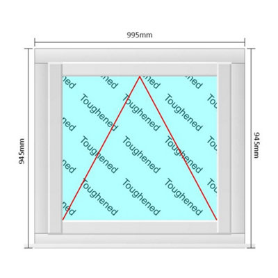 INSTALLED 995mm (W) x 945mm (H) PVCu StormProof Window - 1 Opening ...
