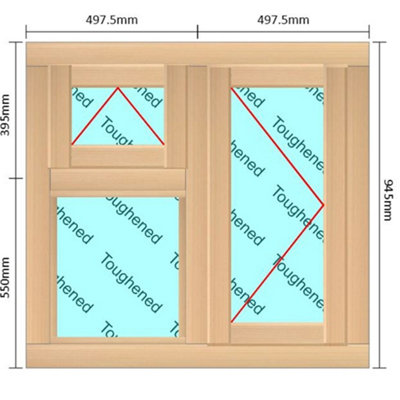 INSTALLED 995mm (W) x 945mm (H) Wooden Stormproof Window - 1 Opening ...